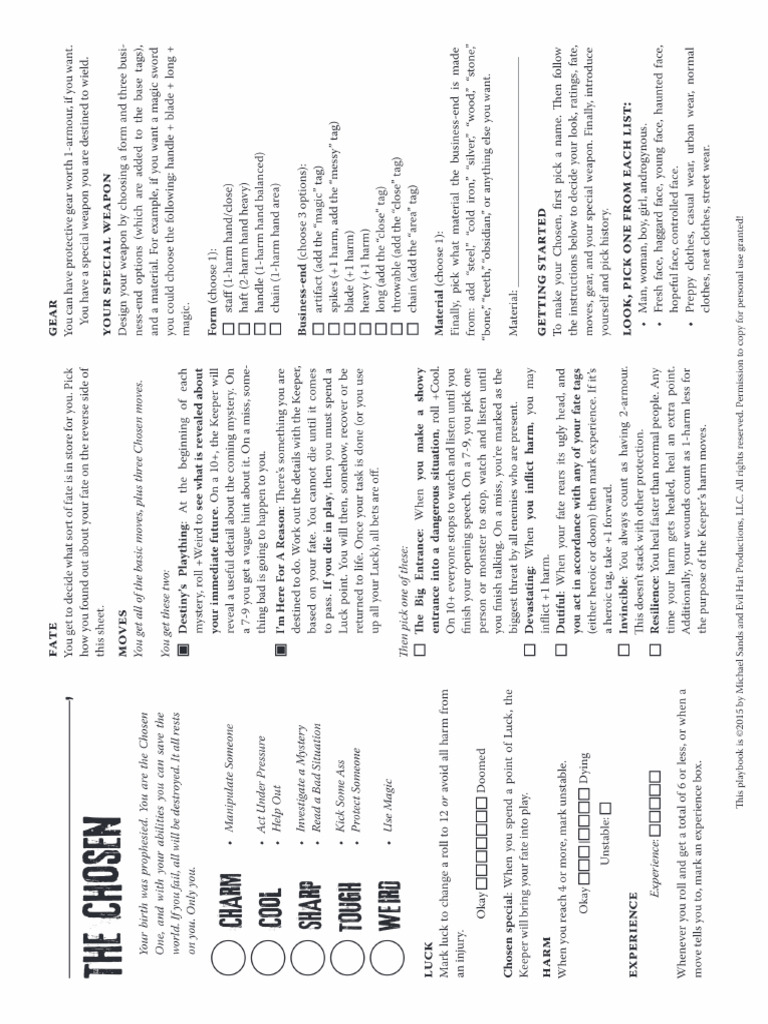 Monster of The Week Revised Playbooks | PDF