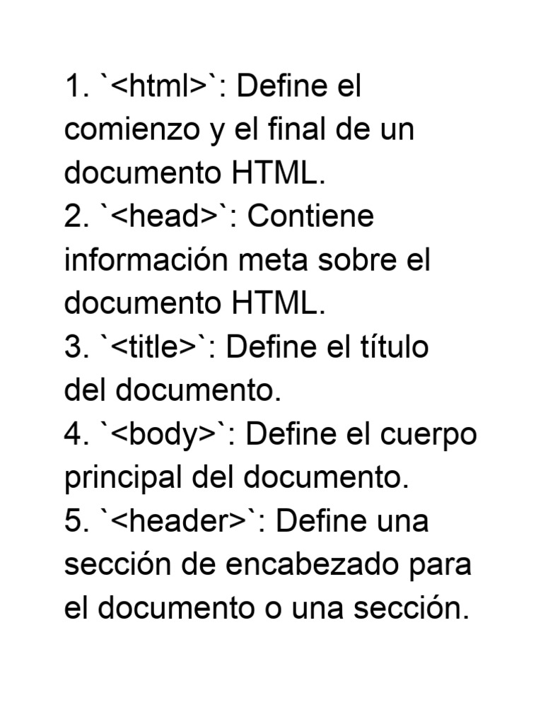 Etiquetas HTML5 | PDF | HTML
