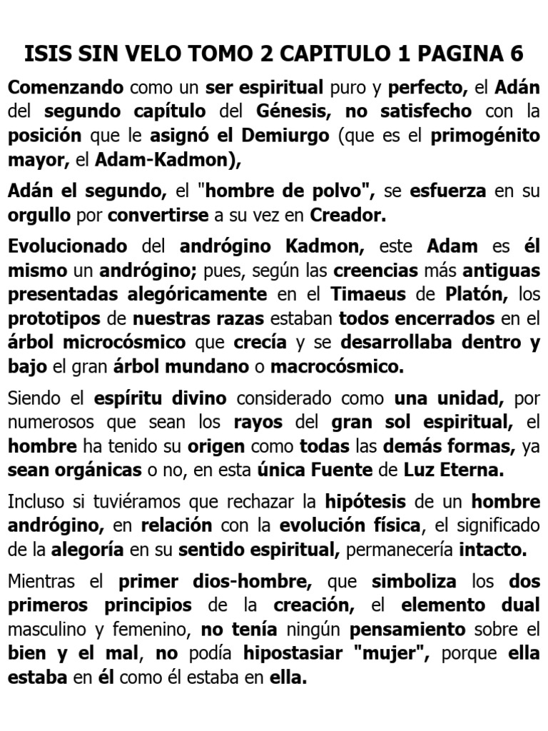 6 Isis Sin Velo Tomo 2 Capitulo 1 Pagina 6 | PDF | Ireneo | Teología