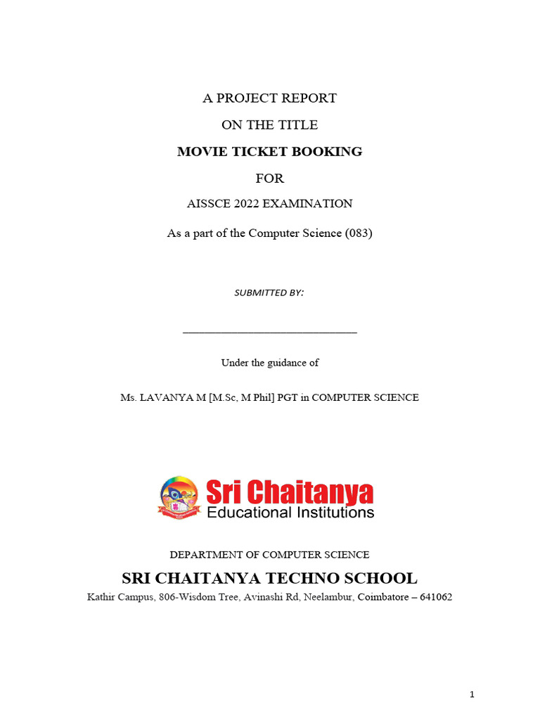 Movie Ticket Booking | PDF