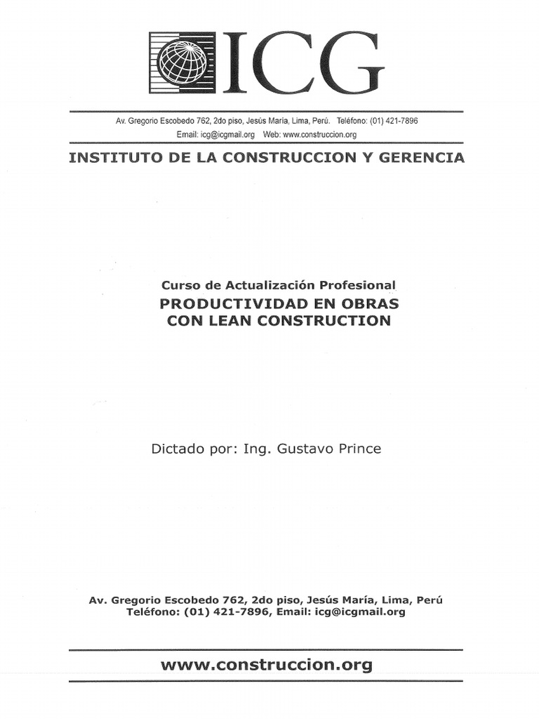 Productividad en Obras Con Lean Construction | PDF
