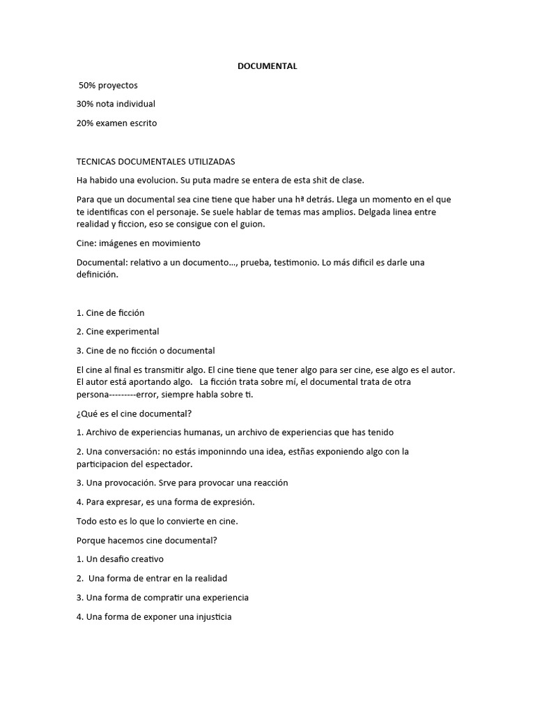 DOCUMENTAL | PDF | Documental | Verdad