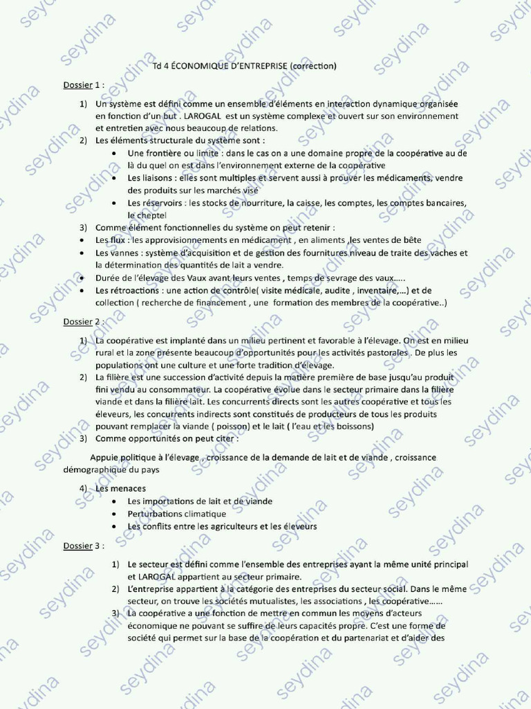 Correction TD 4 ECODES (Seydina ?) | PDF