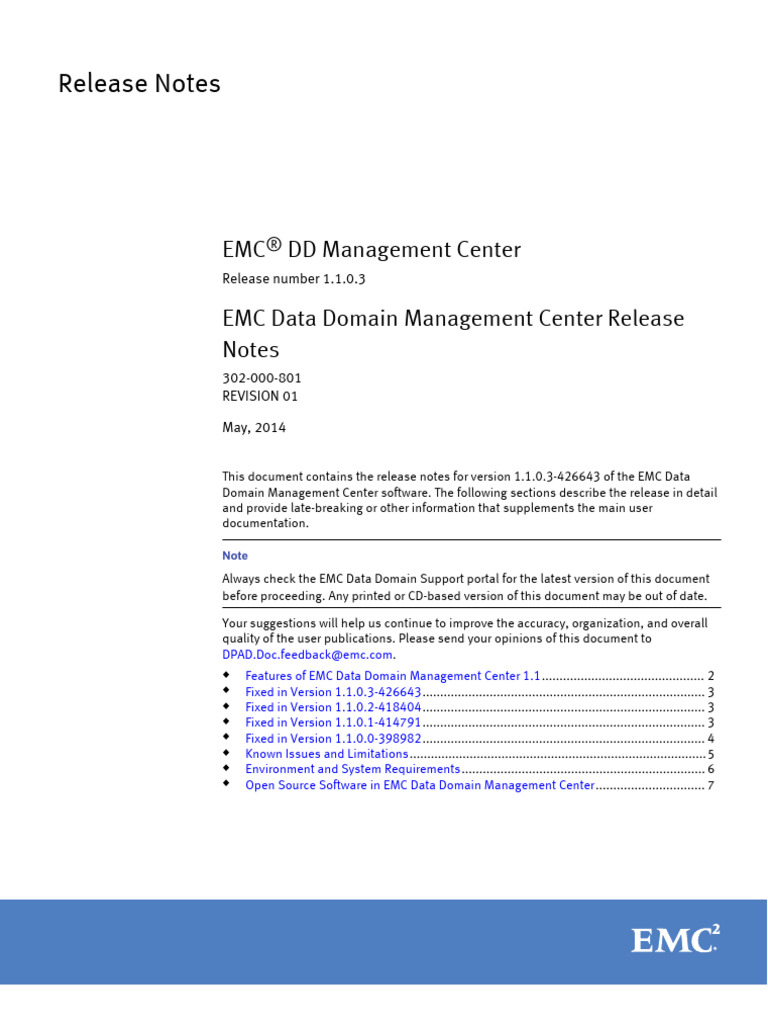 docu53567_Data-Domain-Management-Center-1.1.0.3-Release-Notes ...