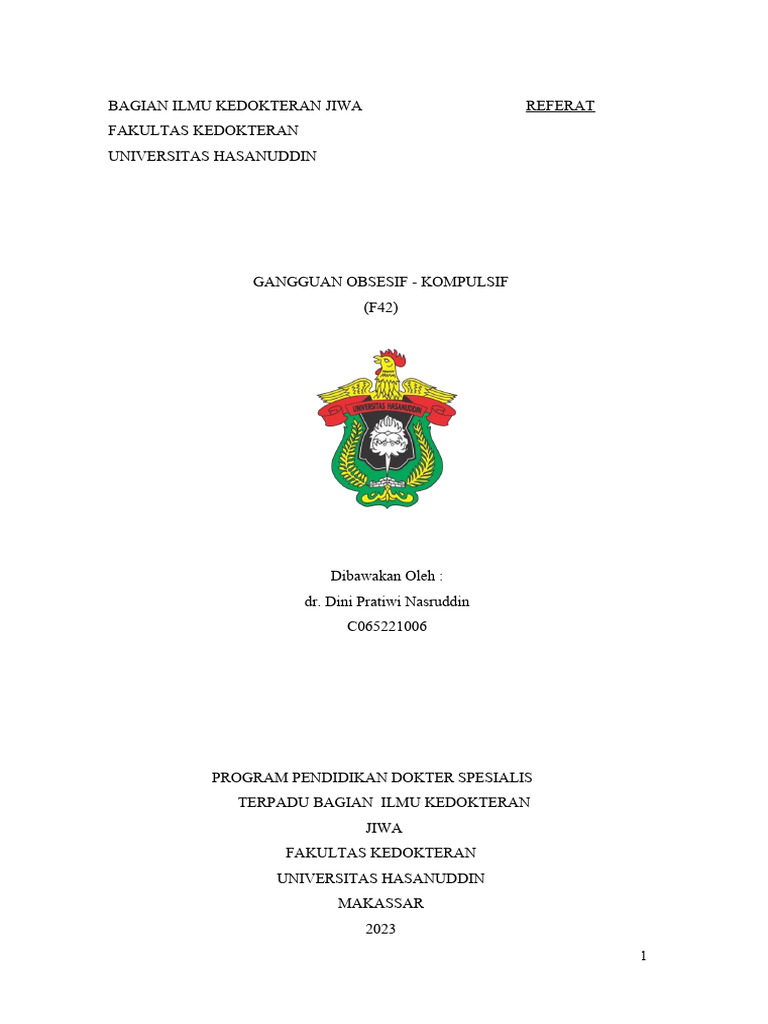 Gangguan Obsesif Kompulsif | PDF