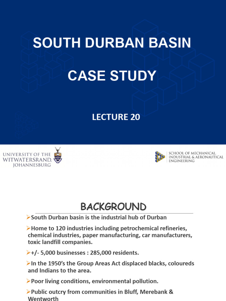 MECN 3028 SOUTH DURBAN BASIN CASE STUDY Lecture 20 | PDF | Pollution ...