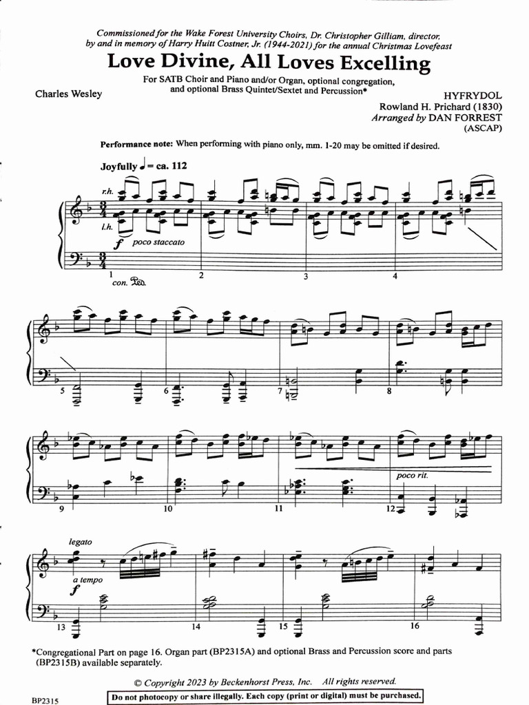 Love Devine, All Loves Excelling | PDF