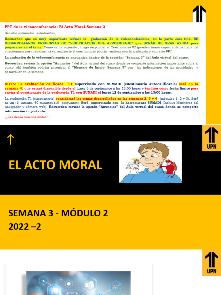 PPT-El Acto Moral-Semana 3 | PDF