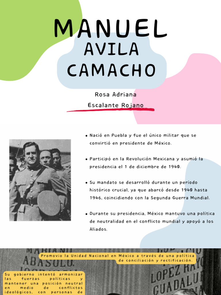 Manuel Ávila Camacho | PDF | México | Partido Revolucionario Institucional