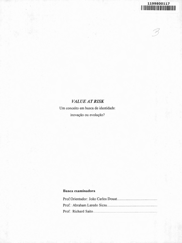 Value at Risk | PDF | Economias