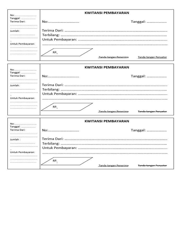 Kwitansi Kosong | PDF