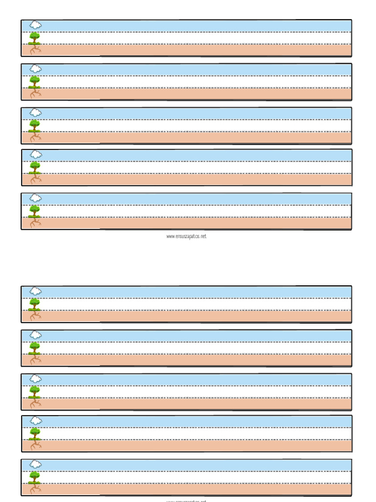 Pauta de Escritura Horizontal Los Pisos de Las Letras | PDF