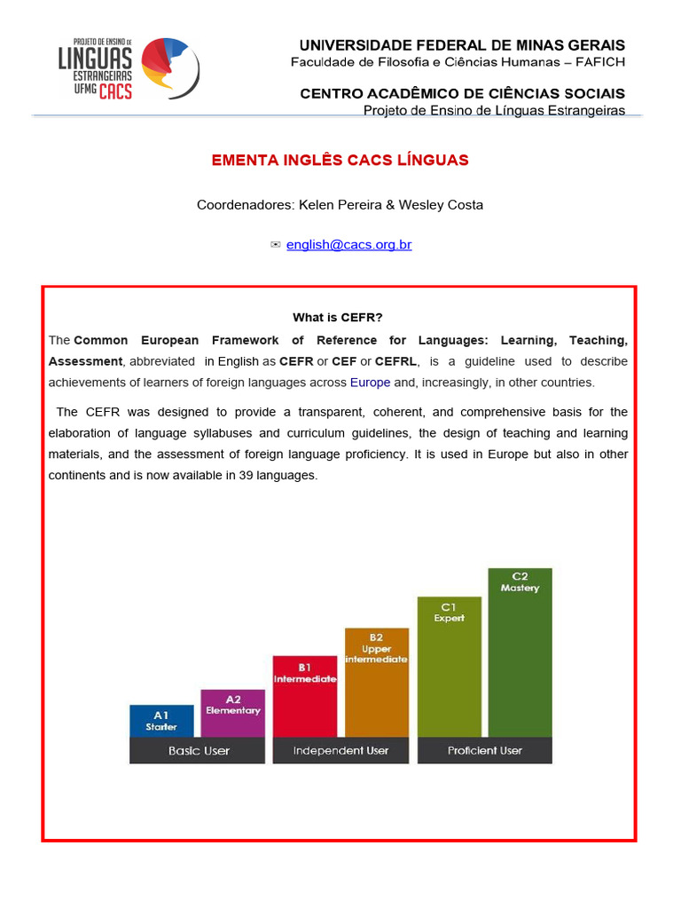 CEFR English Learning Guide | PDF | English Language | Verb
