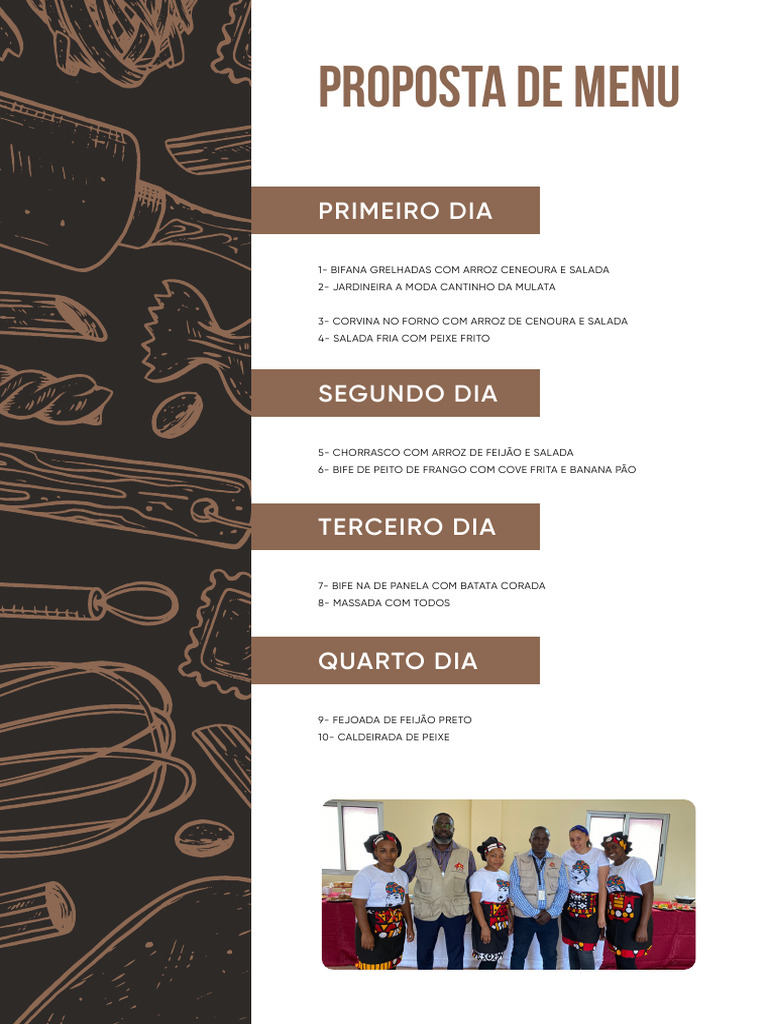 Proposta de Menu do Cantinho do 7 | PDF