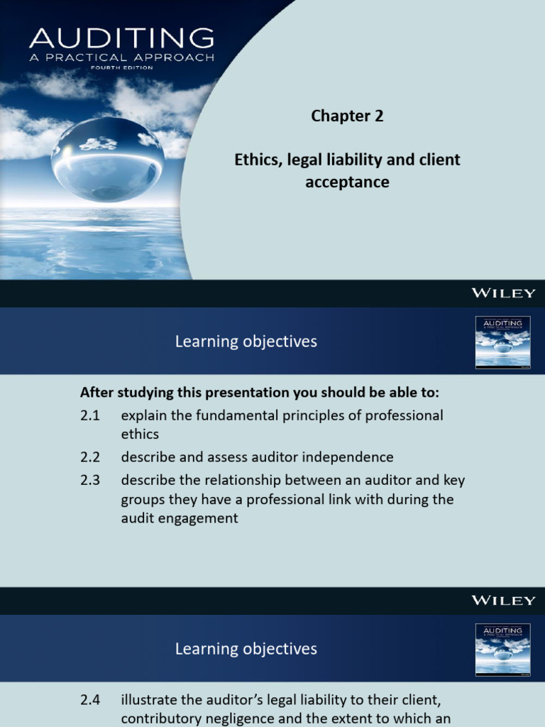 ACCY962 Week 2 Part 1 Lecture | PDF | Audit | Legal Liability