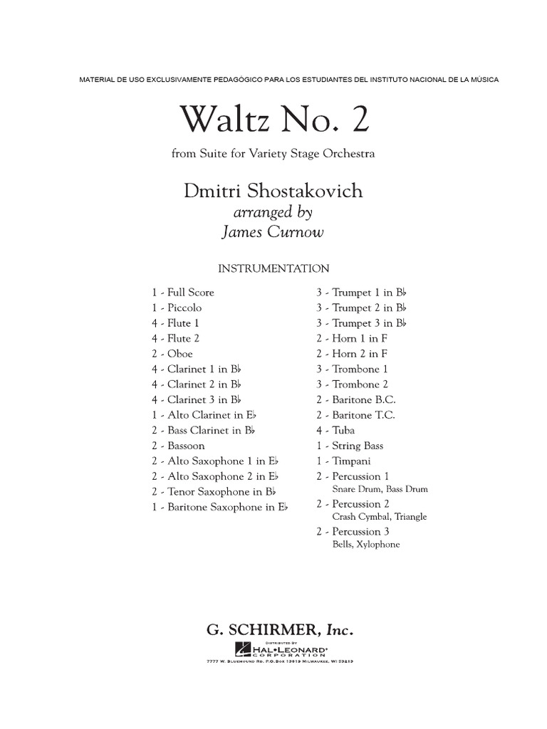 Shostakovich Waltz No.2 - 1 | PDF