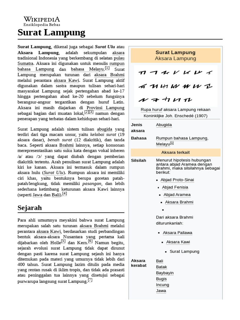 Surat Lampung | PDF