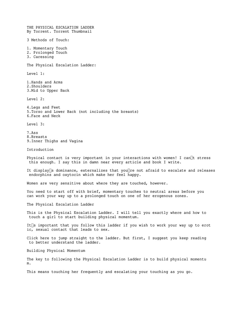 The Physical Escalation Ladder | PDF