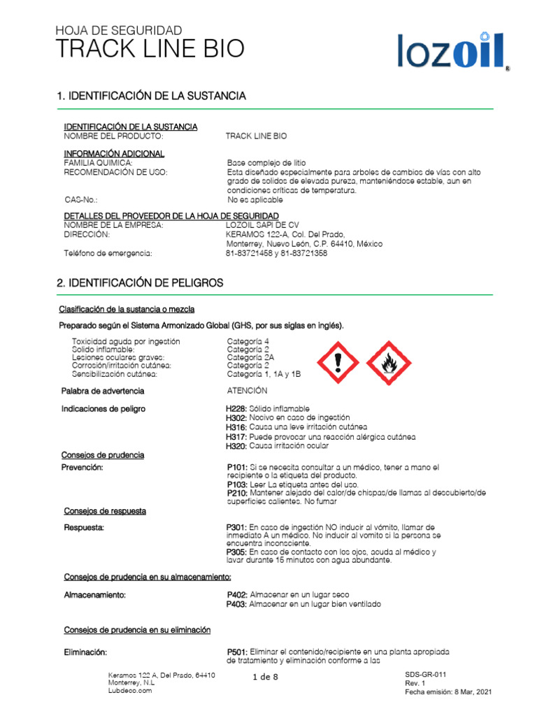 HDS Track Line Bio | PDF | Agua | Ventilación (Arquitectura)
