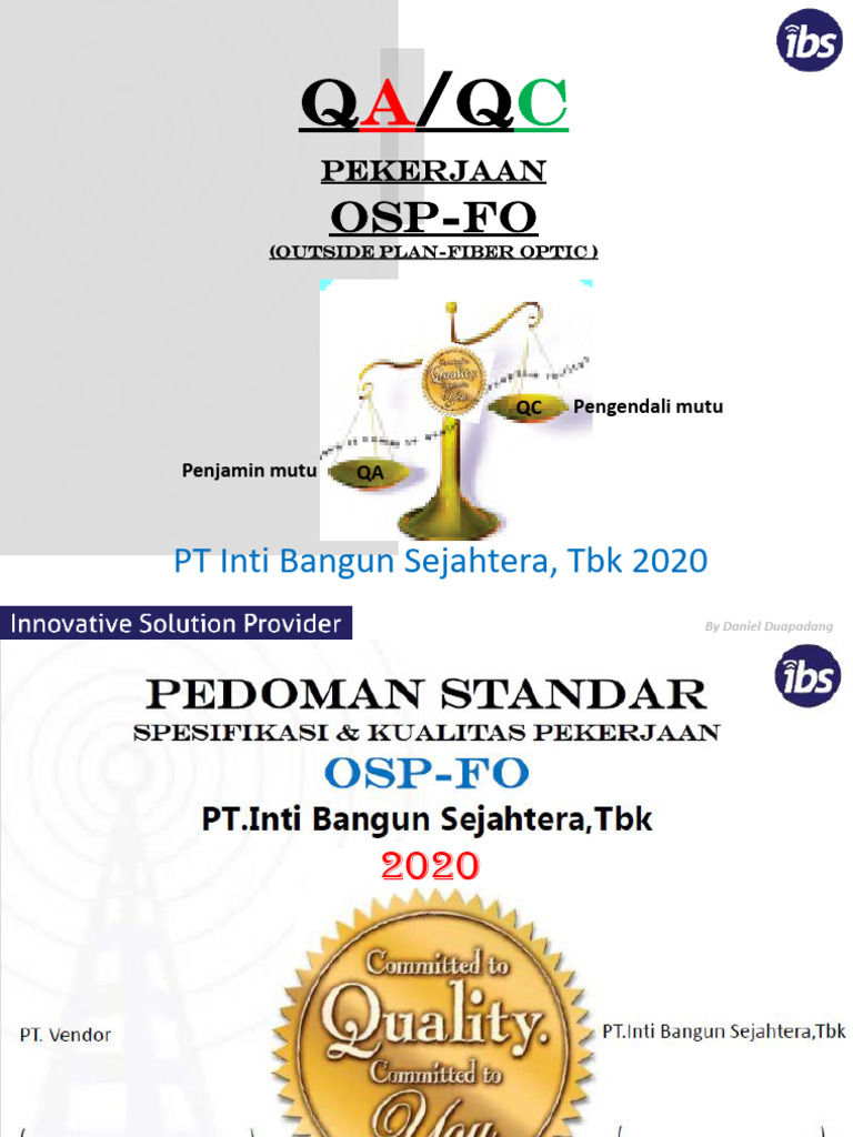 Rujukan Spek OSP-FO IBS Rev2.2020 | PDF