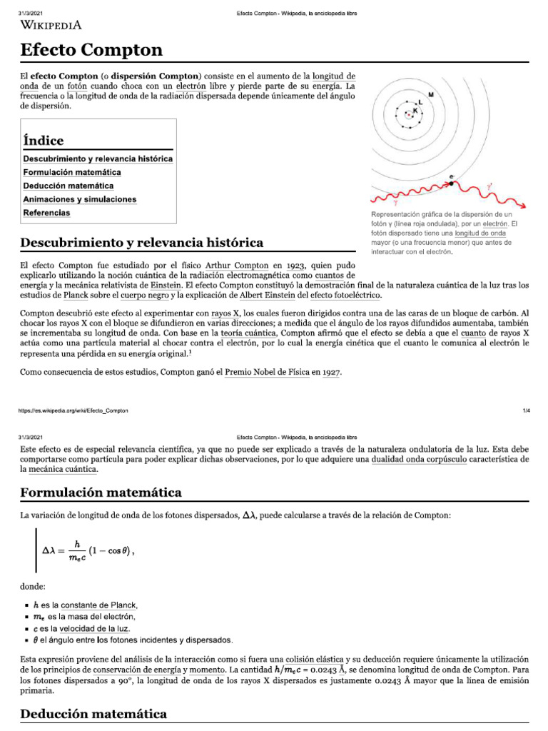 Efecto Compton | PDF