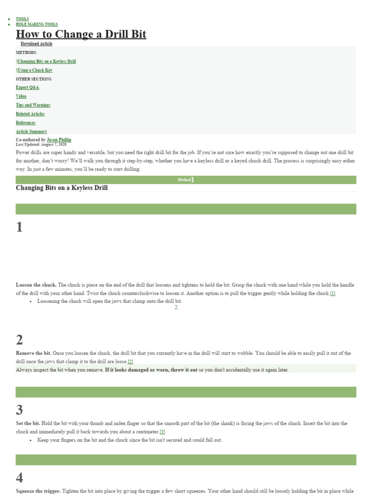 TOOLS Changing Bit Drill | PDF | Drill | Industrial Processes