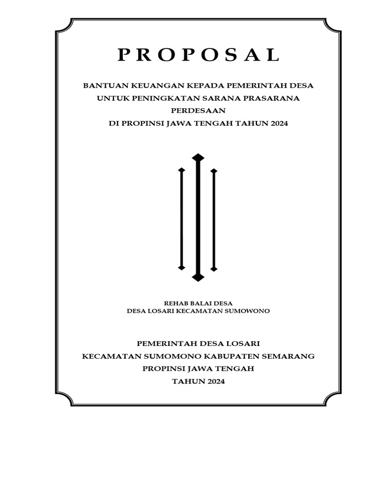 Proposal REHAB BALAI DESA - BELUM FIX | PDF