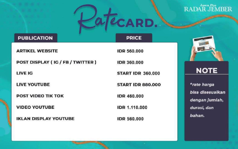 Rate Card Radar Jember-1 | PDF