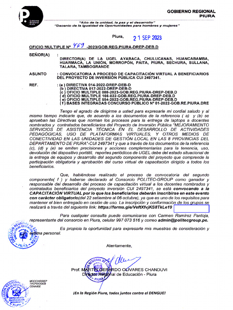 oficio mult 469 | PDF