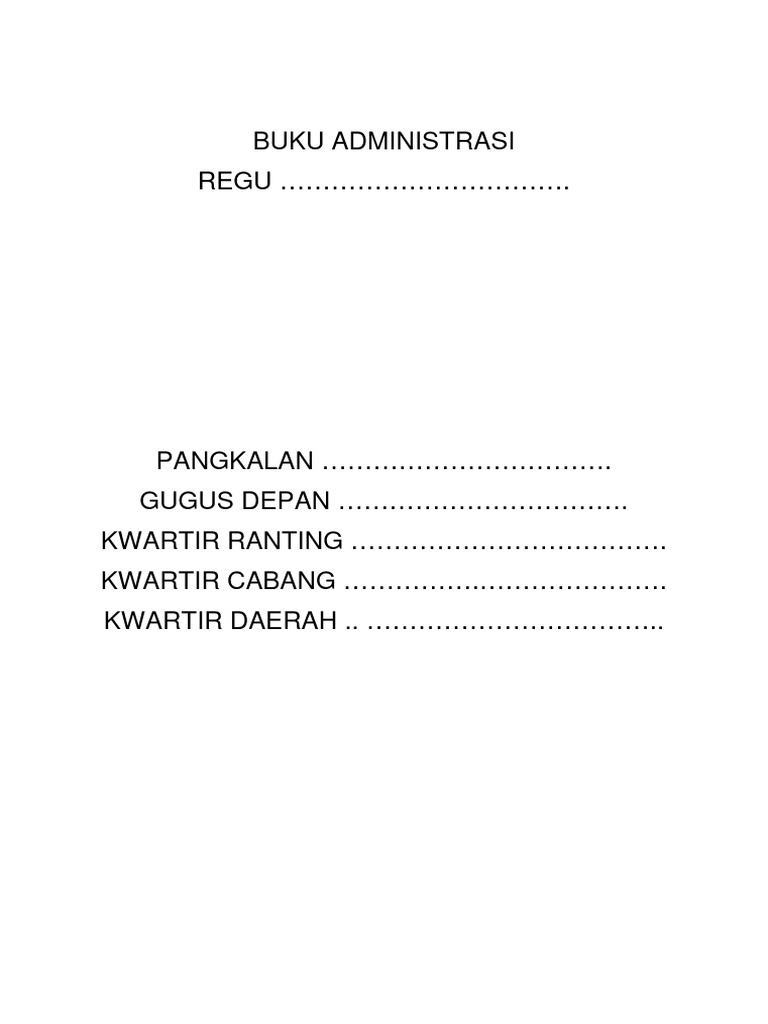 Administrasi Regu | PDF