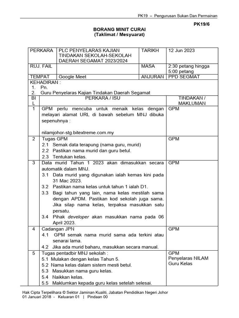 01 Minit Curai Format | PDF