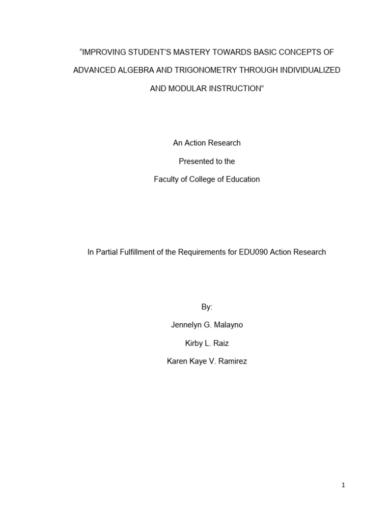 Research Final | PDF | Mathematics | Learning