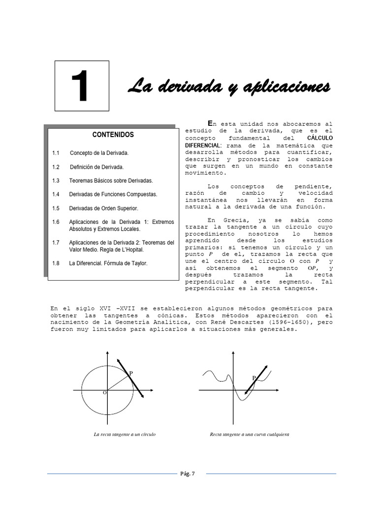 Derivadas y Sus Aplicaciones (II Unidad) | PDF | Derivado | Tangente