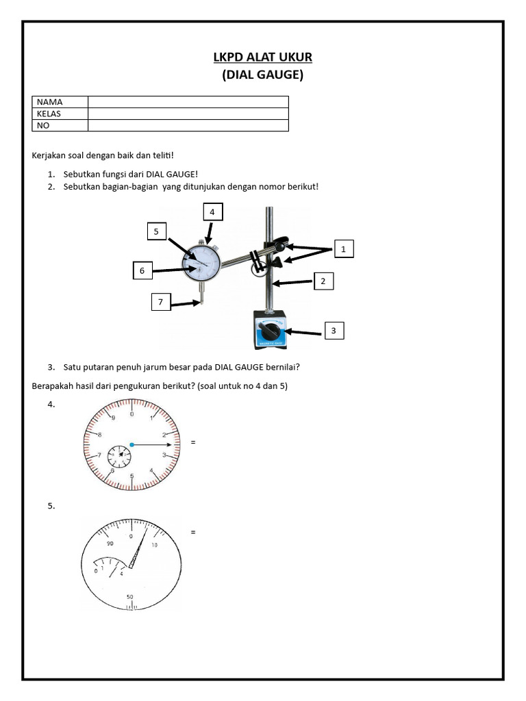 LKPD ALAT UKUR (Dial Gauge) | PDF