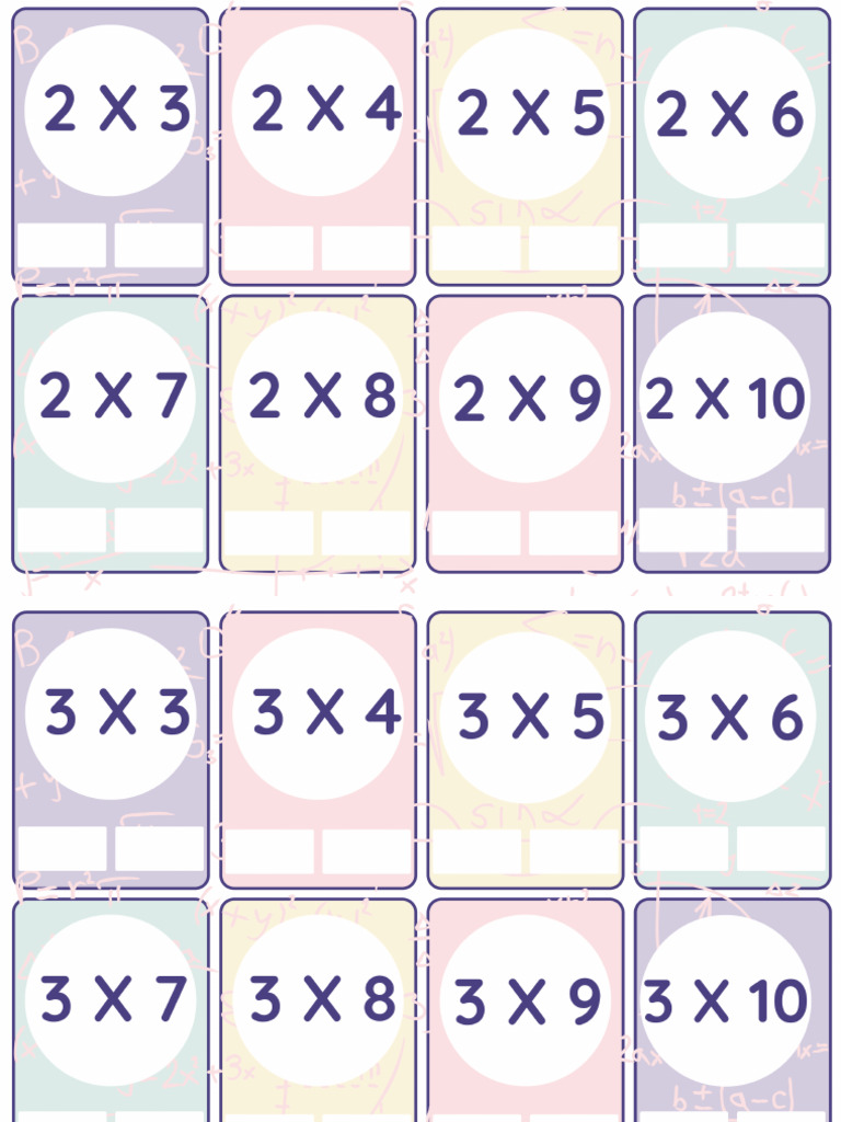 Math Boardgame Cards | PDF