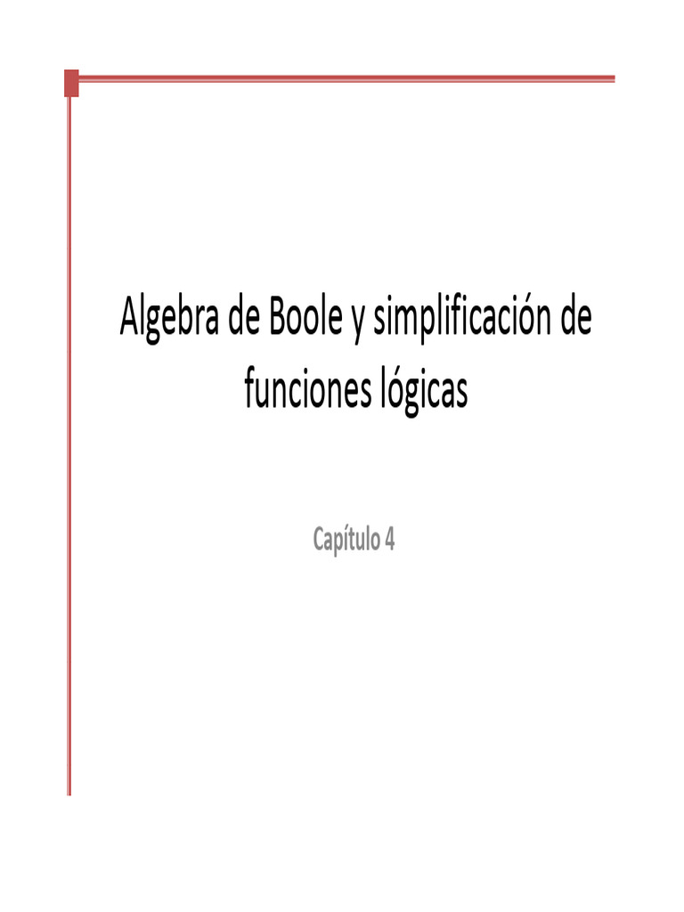 Tema 3 - Algebra de Boole | PDF | Matemáticas | Álgebra