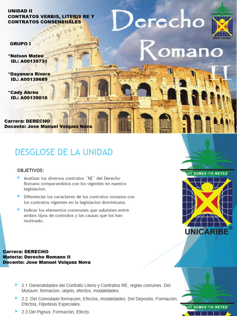 Derecho Romano II Unidad 2 | PDF