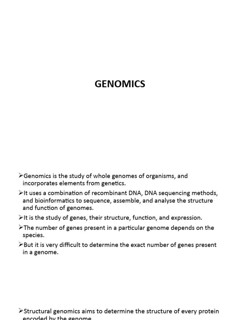 Genomics | PDF