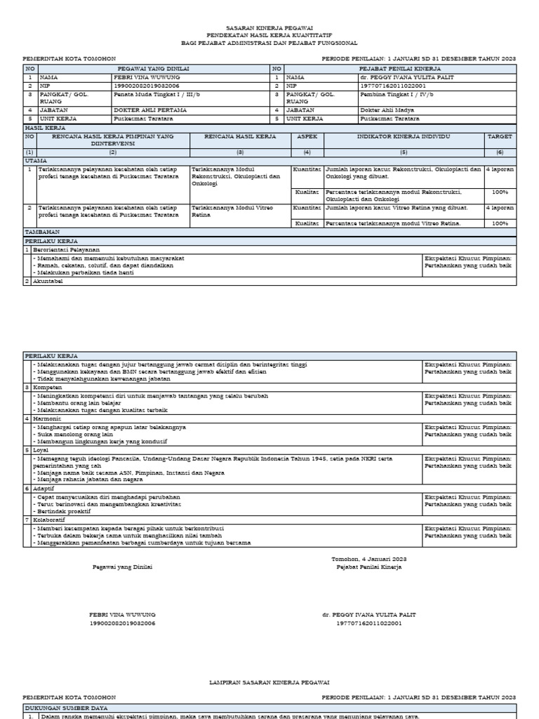 Sasaran SKP 2023 | PDF