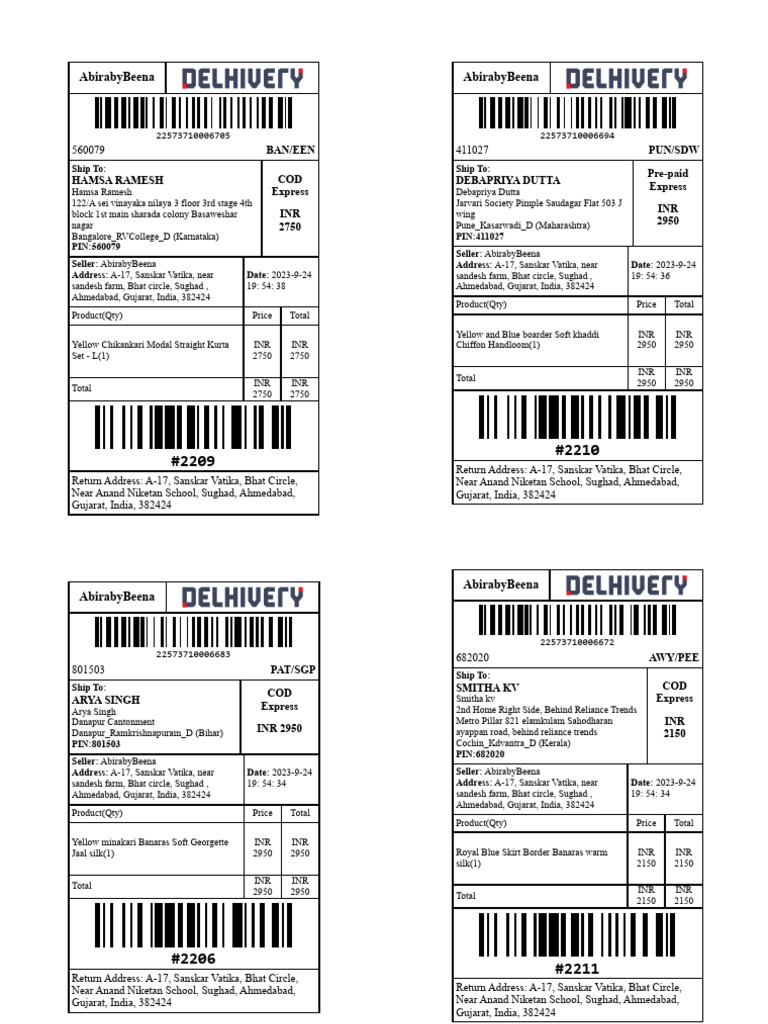 Shipping Label 24-09 | PDF