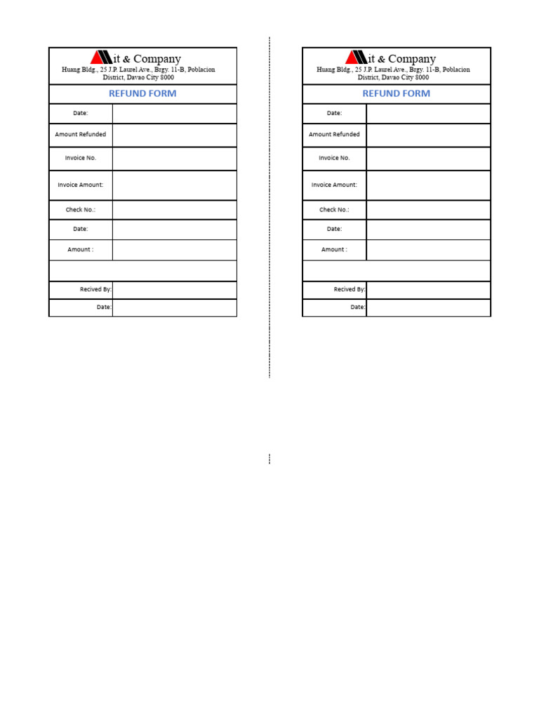 Refund Form | PDF