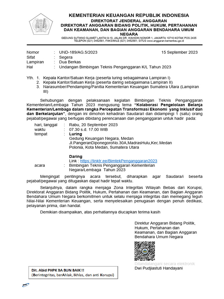 Undangan Sosialisasi DJA | PDF