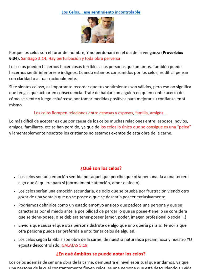 Los Celos | PDF | Amor | Oración