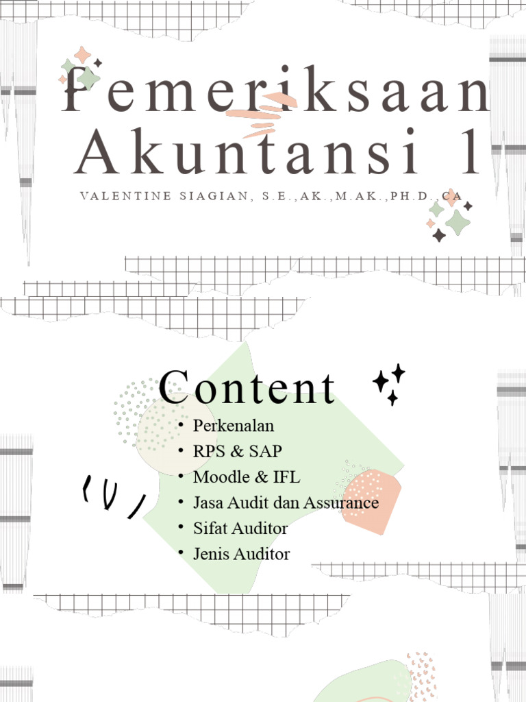 Materi 1 - Pemeriksaan Akuntansi 1 | PDF | Pengelolaan Keuangan & Uang