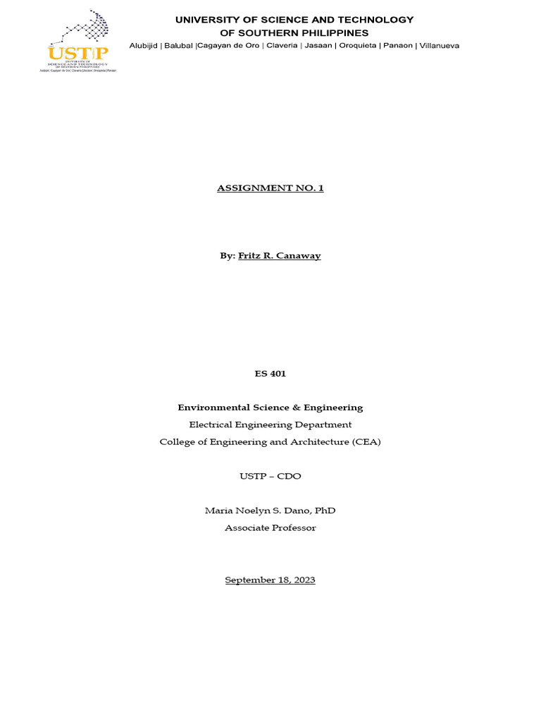 CanawayFritz EE 3B ES401 | PDF