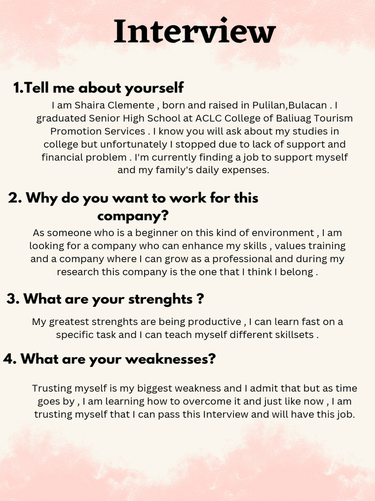 Interview Possible Questions | PDF | Call Centre | Communication