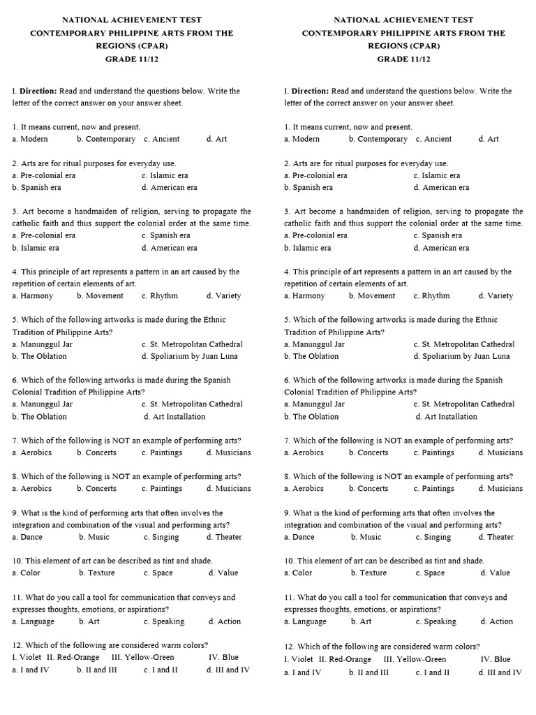 Reviewer - Cpar | PDF | Art
