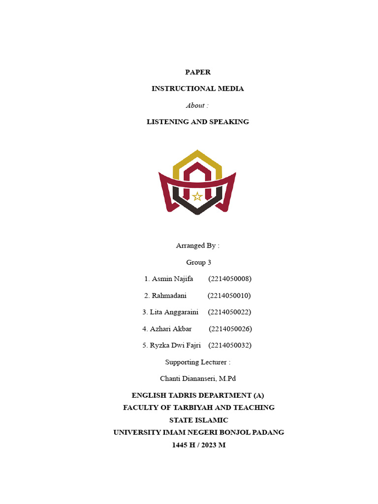 Kelompok 3 (Listening Speakig) | PDF | Learning | Language Education