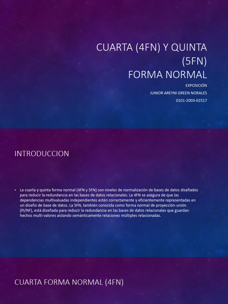 Cuarta (4FN) y Quinta (5FN | PDF