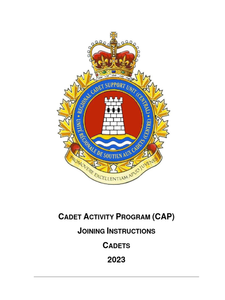 Cadet Activity Program (CAP) Joining Instructions - Cadets | PDF | Allergy | Experience